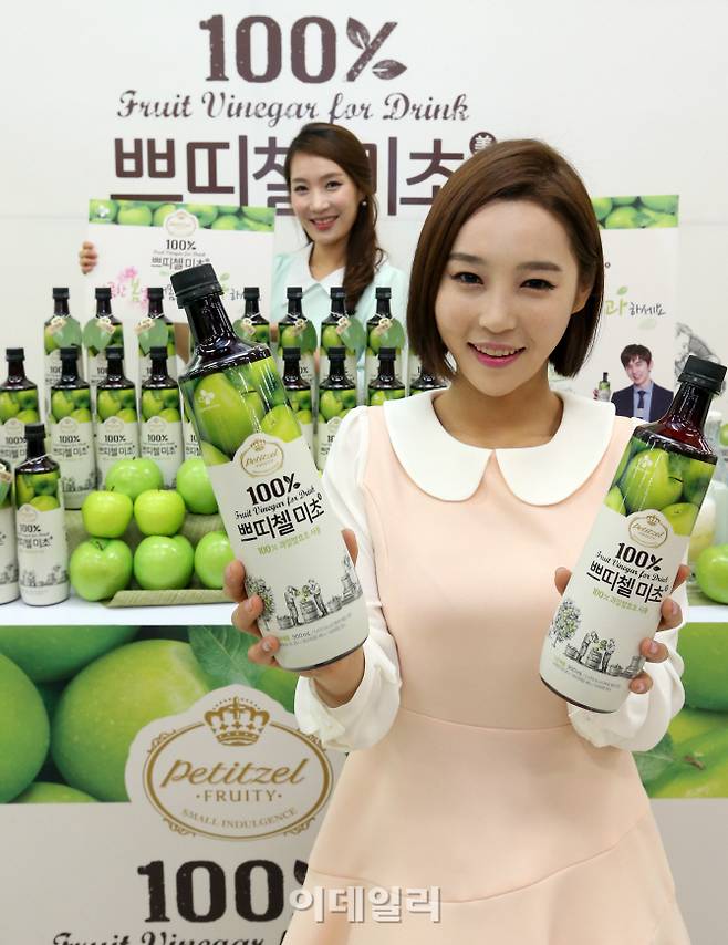 포토 Cj제일제당 과일발효 음용식초 쁘띠첼 미초 그린애플 출시