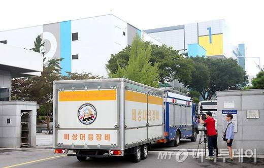 사진 삼성전자 기흥사업장 화재현장