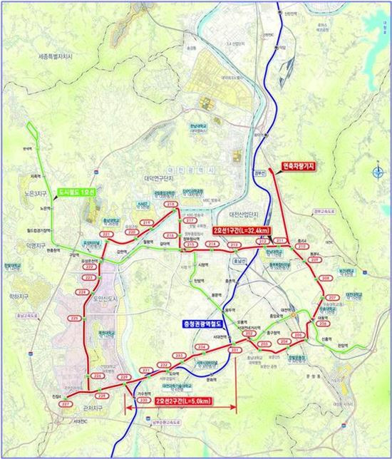 대전트램 순환선 374km·정거장 34개 2025년 개통 추진