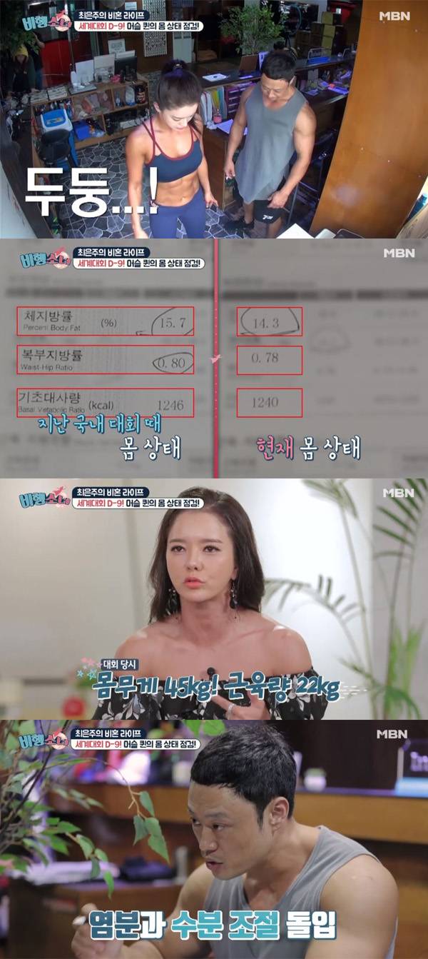 최은주 "머슬 대회 당시 몸무게 45kg에 근육량 22kg"