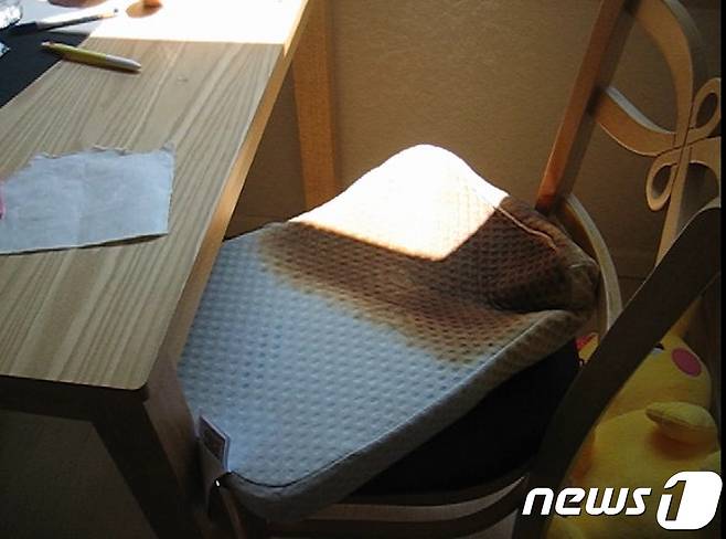 고온에 직사광선 받은 라텍스 베개 자연발화창가 뒀더니 불