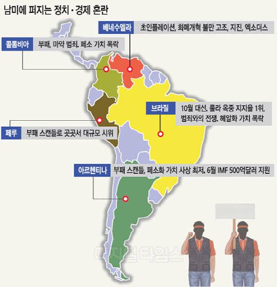 경제·정치 불안한데 베네수엘라 난민까지 위기의 南美