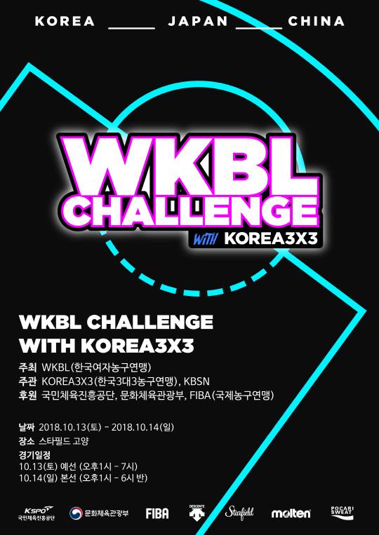 국내 최초 여자 3X3 국제대회 열린다..WKBL 4팀 출전