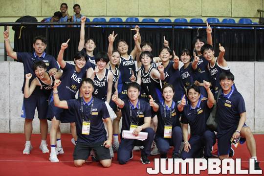 [JB포토] 오늘의 주인공은 바로 우리 '한국 U18여자농구 대표팀'