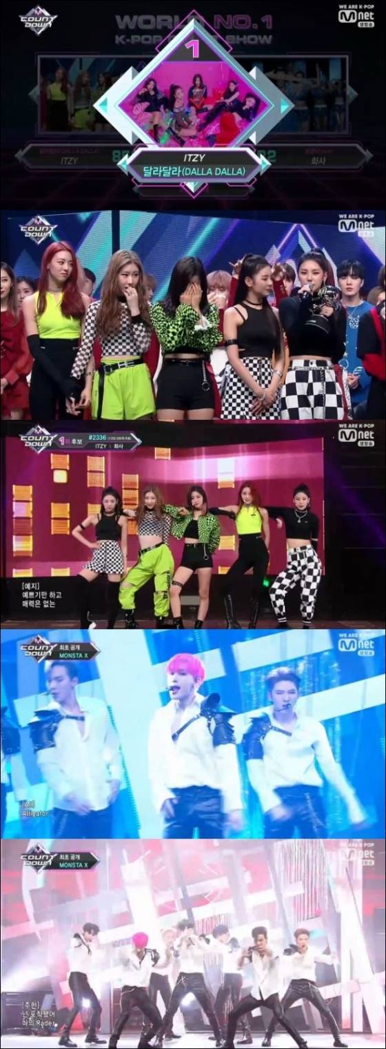 '엠카' ITZY, 데뷔 2주 만에 1위 '눈물'..몬스타엑스 컴백[★밤TView]
