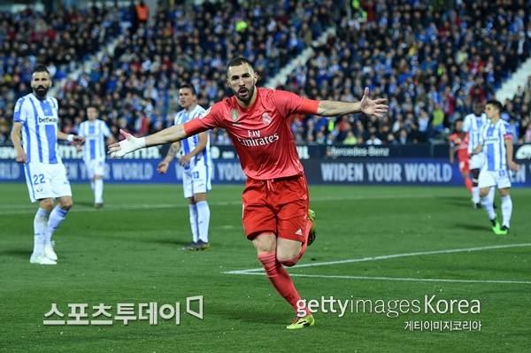 벤제마 골 레알 마드리드 레가네스와 1 1 무승부