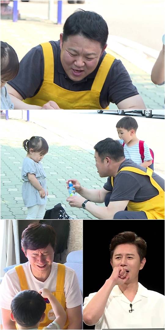 김구라 아이 마음 열기 위해 갖은 아양 곰 세 마리노래까지