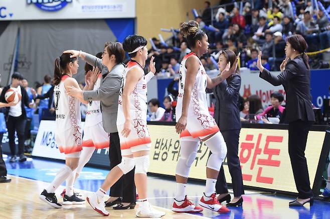 확 달라진 Bnk 창단 6경기 만에 여자농구 감격의 첫승
