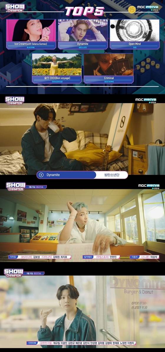 '쇼챔' 방탄소년단, 출연없이 9월 셋째 주 1위..월드 클라스 [★밤TView]