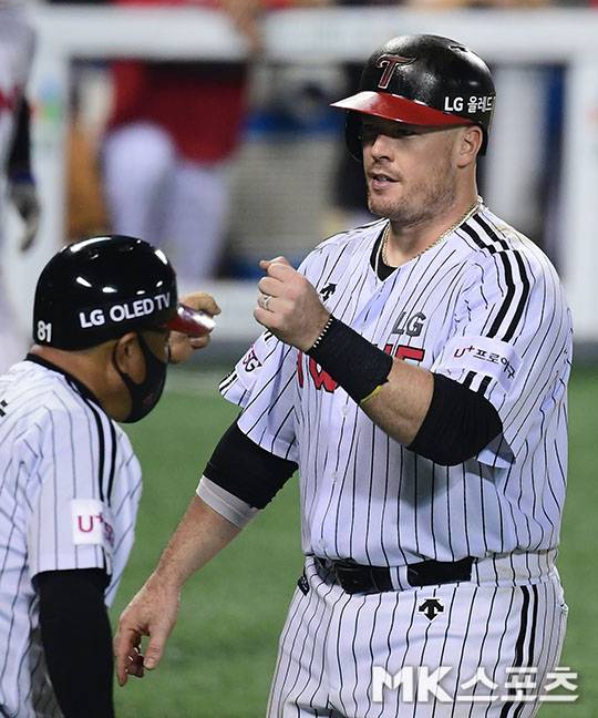 보어 '8타석만에 드디어 KBO 데뷔 첫 안타' [MK포토]