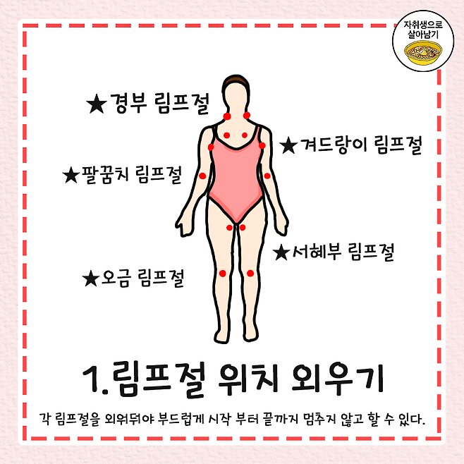 띵띵 부을 때 하는 엄청 쉬운 림프 마사지 자취생으로 살아남기