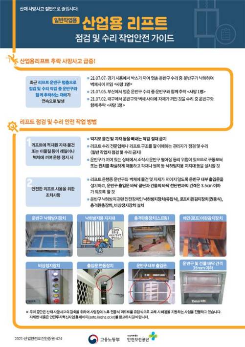 지난해 10명 숨진 산업용 리프트안전검사부터 받으세요