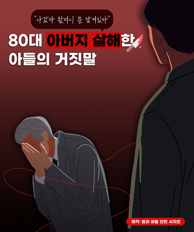 나갔다 왔더니 문 잠겨있다80대 아버지 살해한 아들의 거짓말 법과생활