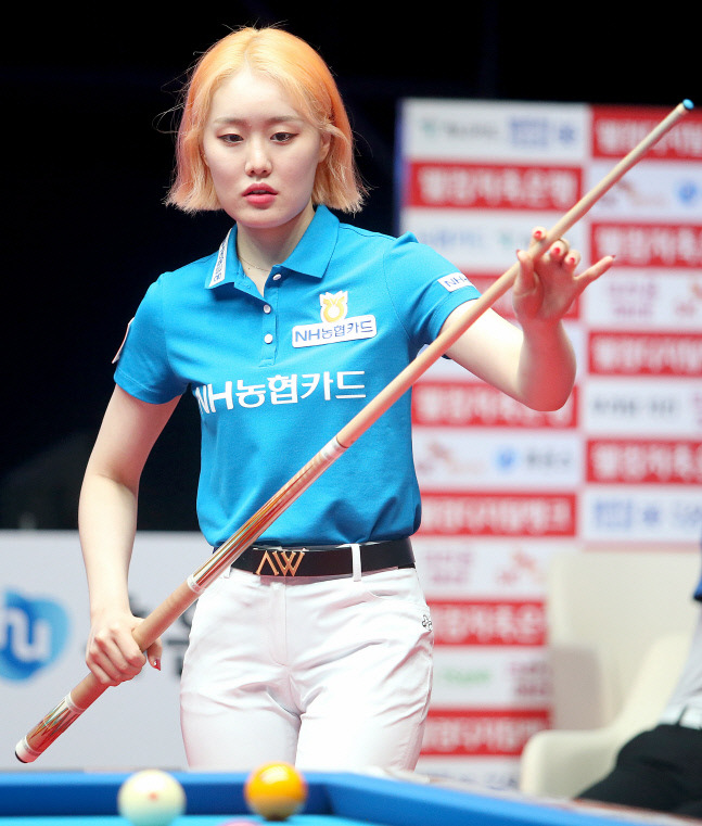 김보미 Pba팀리그 시즌 첫 퍼펙트큐개막전서 한 큐 9점 팀 승리 일등공신