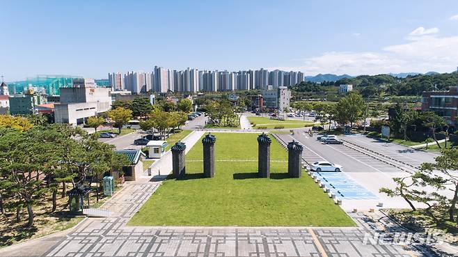 국립전주박물관 주차장 개선 공사로 야외 공원 조성