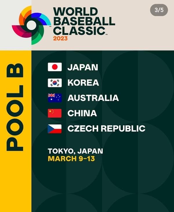 한국, WBC 상대 확정..일본·호주·중국·체코와 격돌