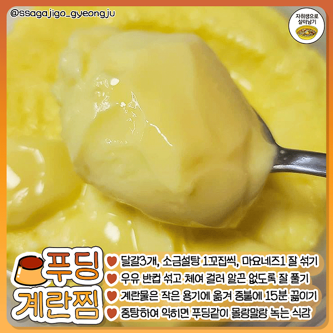 입에서 사르르 녹는 홈메이드 푸딩 레시피 모음집 자취생으로 살아남기