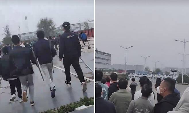 봉쇄 그만 임금 내놔대규모 시위에 中 폭스콘 퇴사시 190만원 제안