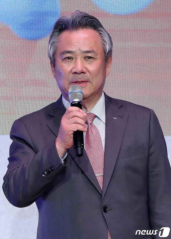 인사말 하는 이기흥 대한체육회장