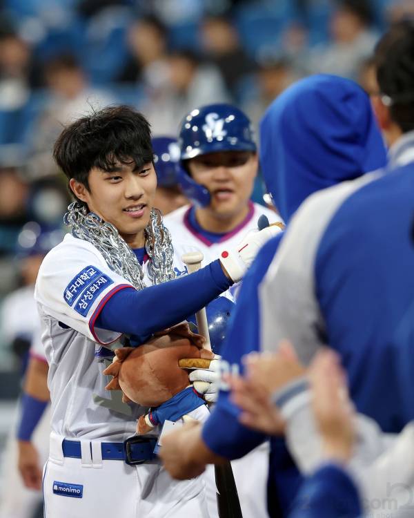 이재현 그랜드슬램4사구 11개 삼성 롯데 꺾고 2연승이틀 연속 터졌다