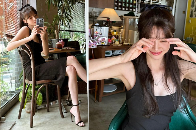 얼굴도 예쁜데 8등신 비율가진 여신 배우,172cm,50kg실물체감샷...슬림핏룩의 정석 | 어썸클