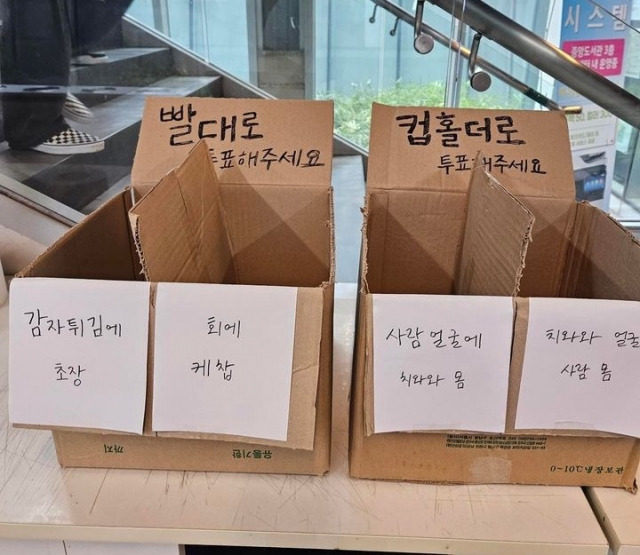 컵홀더·빨대로 투표를”대학교 등장한 분리수거 아이디어