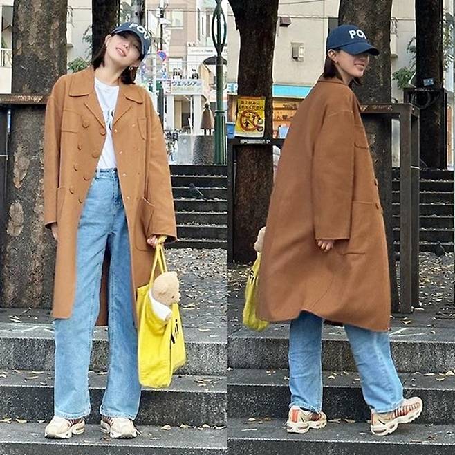 임수향 베프랑 데이트 툭 걸친 코트 하나로 끝 꾸안꾸 얼죽코룩 패션엔