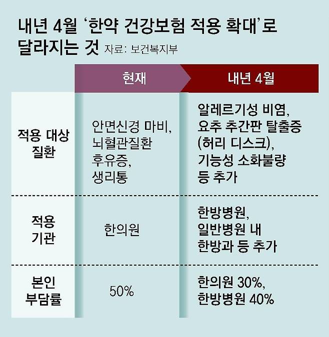 비염 허리디스크 한약도 건보 적용