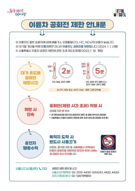 오토바이 공회전 금지 단속 나가봤더니지키는 기사 얼마나 있을지 모르겠다