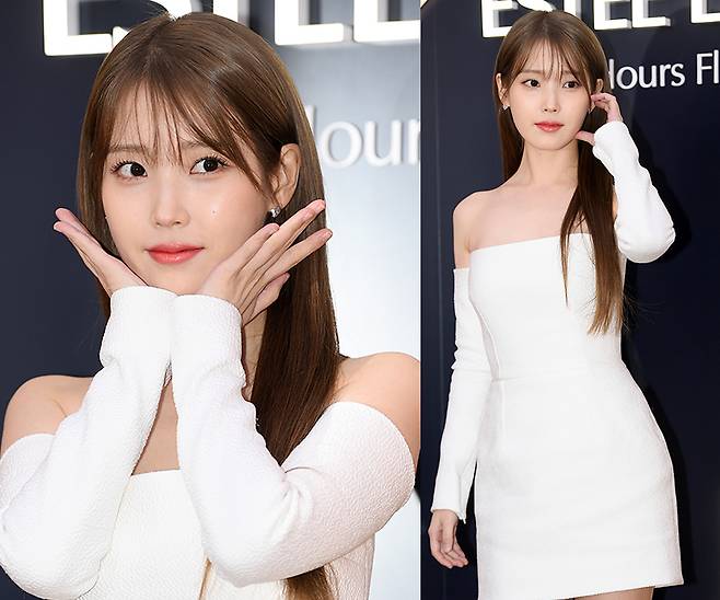 아이유 천사 강림 독보적인 청순 미모 순백의 오프숄더 드레스룩 스타와 패션