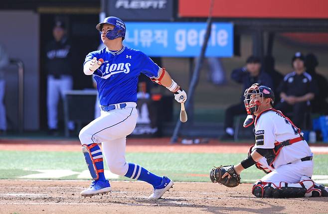 21년차 2236경기 삼성 강민호 Kbo리그 최다 출장 신기록 보인다박용택 기록에 2경기
