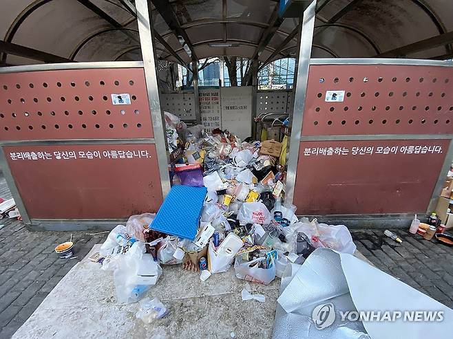 벚꽃놀이 뒤 버려진 양심잔디밭 술판 흡연으로 난장판