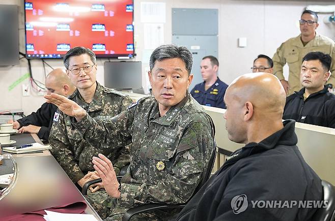 미국 떠다니는 해상기지 왔다한미 해군 연합 기뢰전 훈련