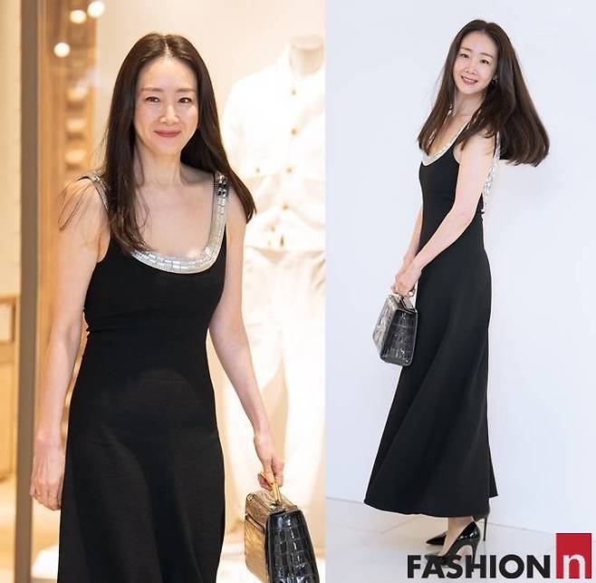 최지우 예쁜엄마의 압구정동 외출 49세 믿기 힘든 우아한 롱드레스룩 패션엔