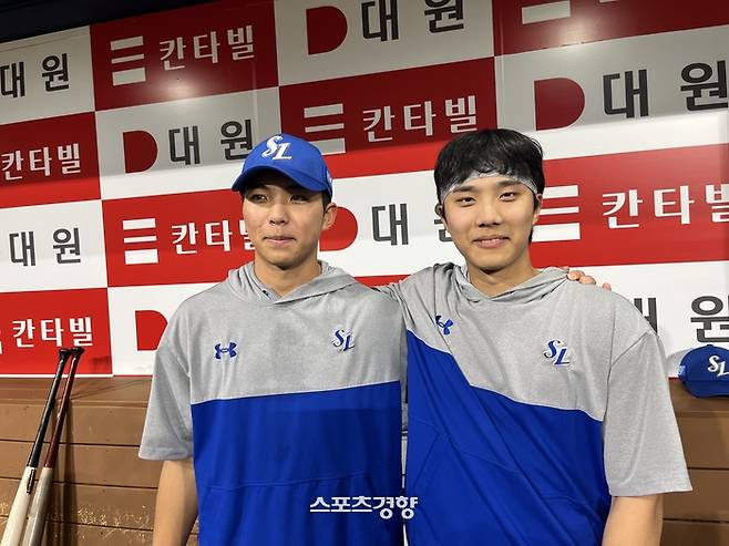 삼성 미래 짊어질 동갑내기 김영웅 이재현 내야에서 ‘티격태격 그래도 함께하니 좋아