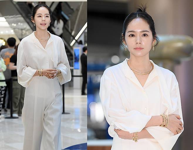 한가인 예쁜 엄마 등장에 잠실이 난리 우아한 블라우스 슬랙스 패션 스타와 패션