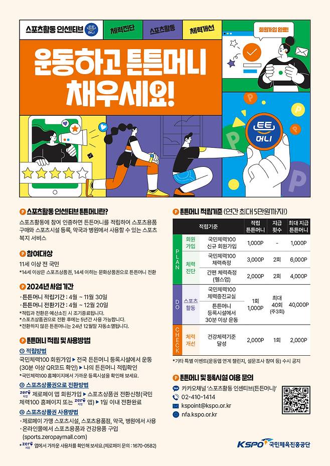 운동 하면 돈이 생겨요 체육진흥공단 스포츠활동 인센티브 튼튼머니 사업 추진한다