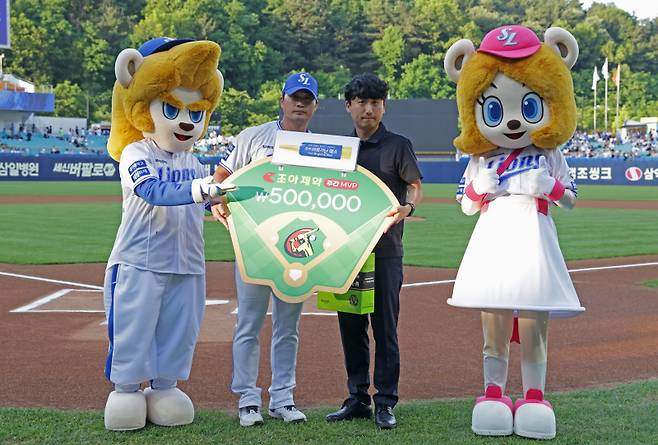 포토 삼성 오승환 4월 셋째 주 조아제약 주간 Mvp 수상