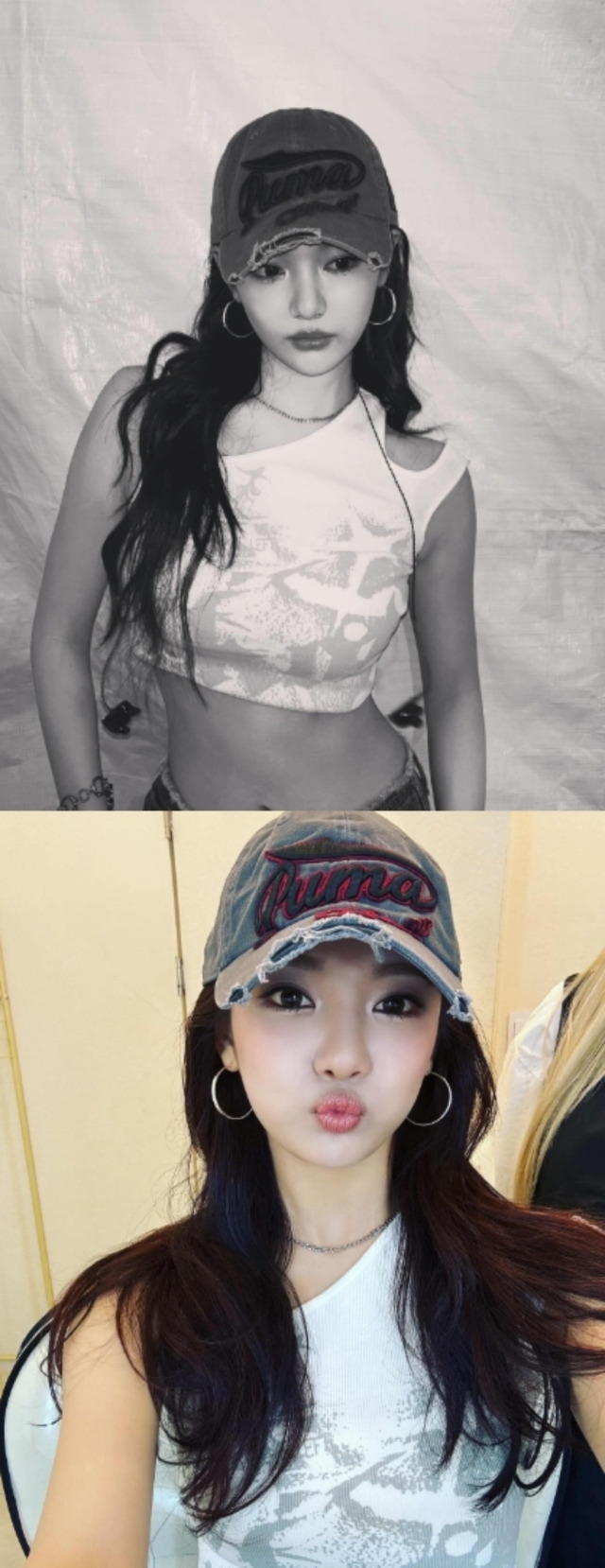 이효리 패션 찰떡이네 에스파 닝닝 볼캡링 귀걸이로 완성한 슈퍼 핫걸 Md★스타