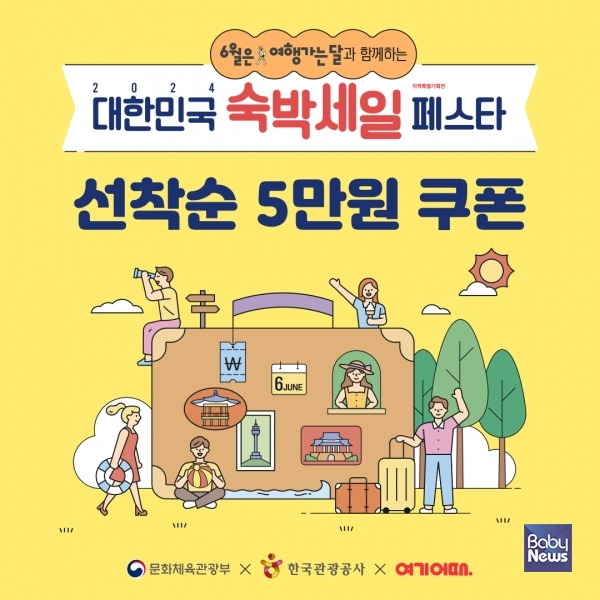 여기어때 ‘대한민국 숙박세일 페스타 진행 총 16만원 할인쿠폰 받으세요