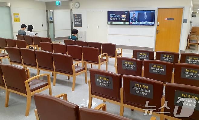 진료 앞두고 한산한 세브란스 진료 대기실