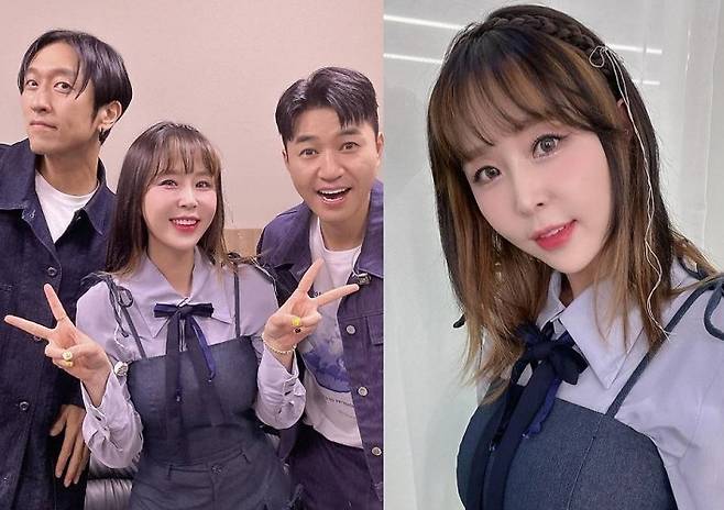 신지 코요태 어셈블 미모 담당 홍일점 시크릿 투톤 염색 헤어스타일 뷰티는 내운명