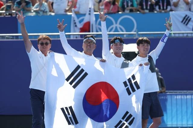 金金金한국 男 양궁 올림픽 3연패 금자탑 파리 2024