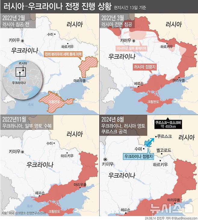 러시아 우크라 지상전 성과에 적 피해 막심지역 안정화 중