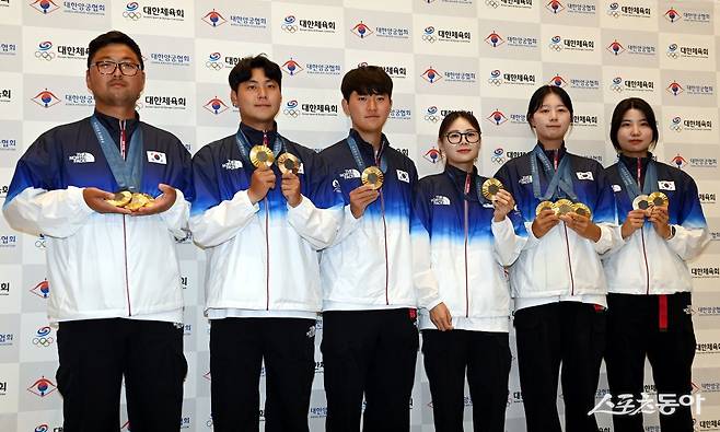 현대차그룹 대한양궁협회 파리올림픽 金 5개 싹쓸이한 양궁대표팀에 포상금 수여