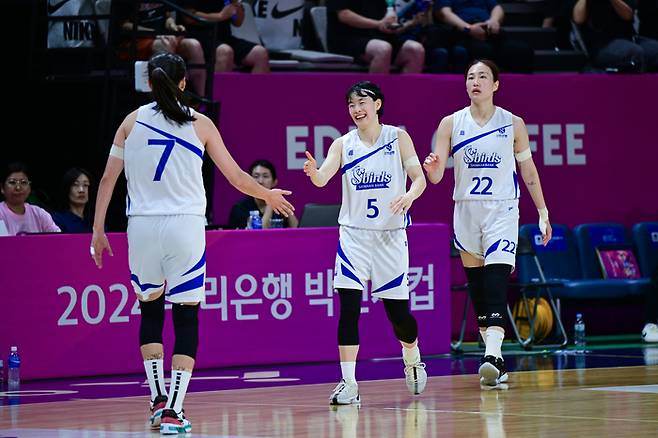 높이 열세 신한은행 구슬 신지현 활약에도 후지쯔에 완패