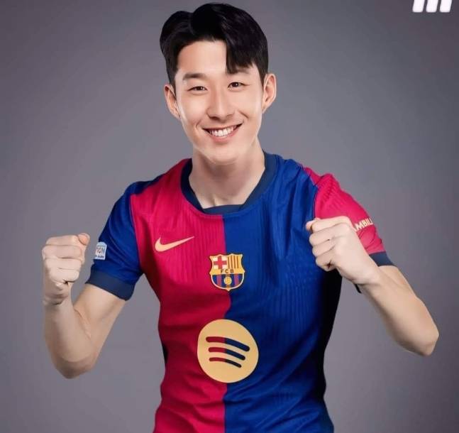 와 손흥민 Fc바르셀로나 입단 꿈 아니다야말홀란son 공포의 스리톱 보인다