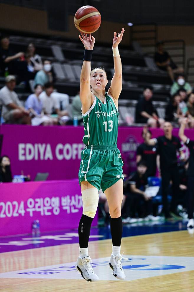 부상 ‘하나은행에 닥친 대형 악재 주장 김정은 종아리 부상으로 개막전 출전 불발