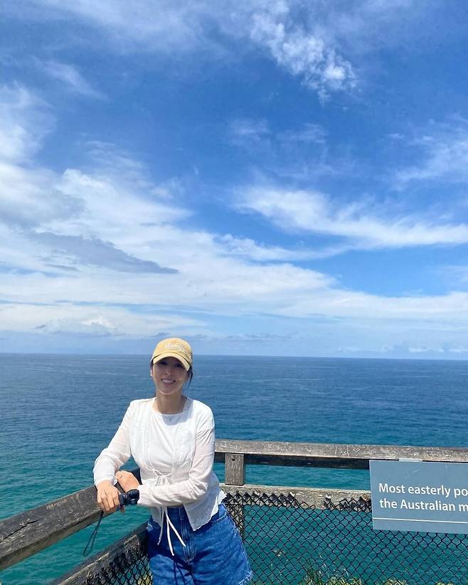 한혜진 초등딸과 생일날 호주 남동부 힐링 모자 눌러쓴 친근감 100배 휴가패션 뷰티는 내운명
