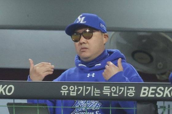 준우승 박진만 삼성 감독 구자욱 대타 올해만 야구하지 않는다